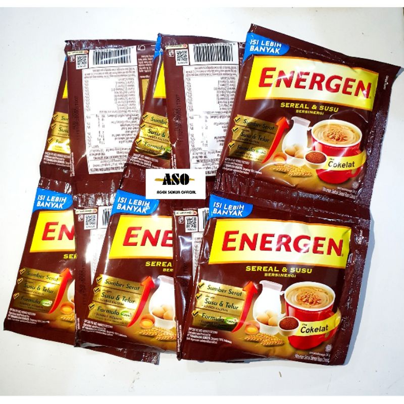 Jual ENERGEN SEREAL COKLAT VANILA KACANG IJO 32g RENCENG KEMASAN BARU ...