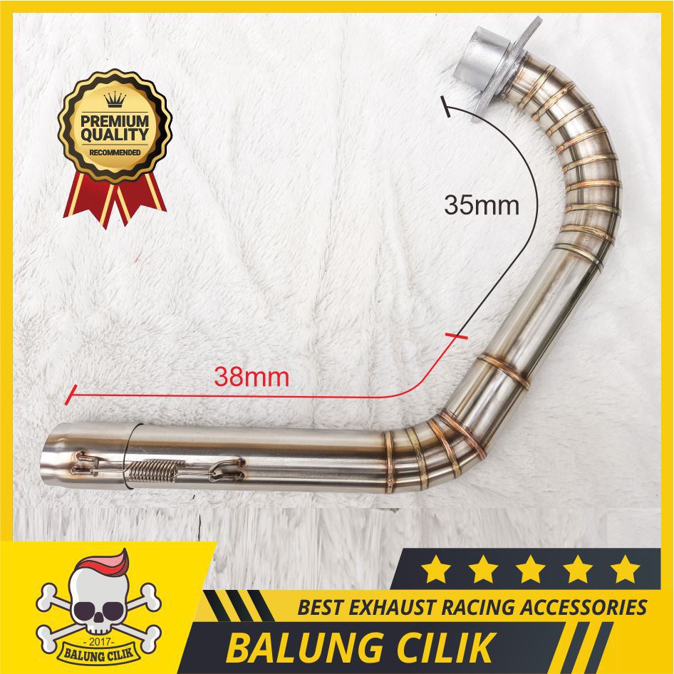 Jual Leher Knalpot CB GL Megapro Tiger Full Stainless Cacing. Pipa Leher Gulu Banyak KLEPER PNP ...