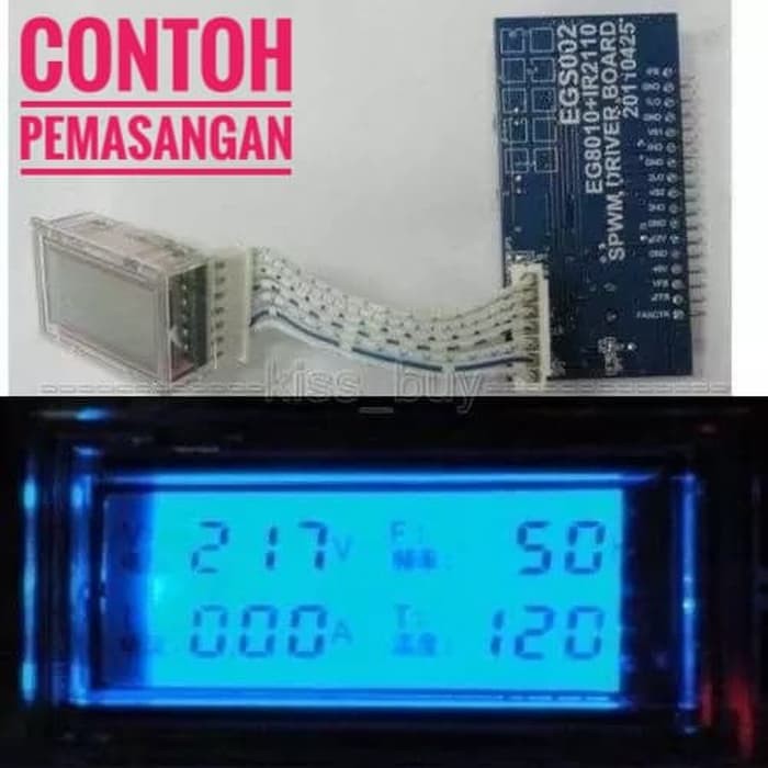 Jual LCD Display Voltmeter Ammeter Pure sine wave generator EGS002 ...