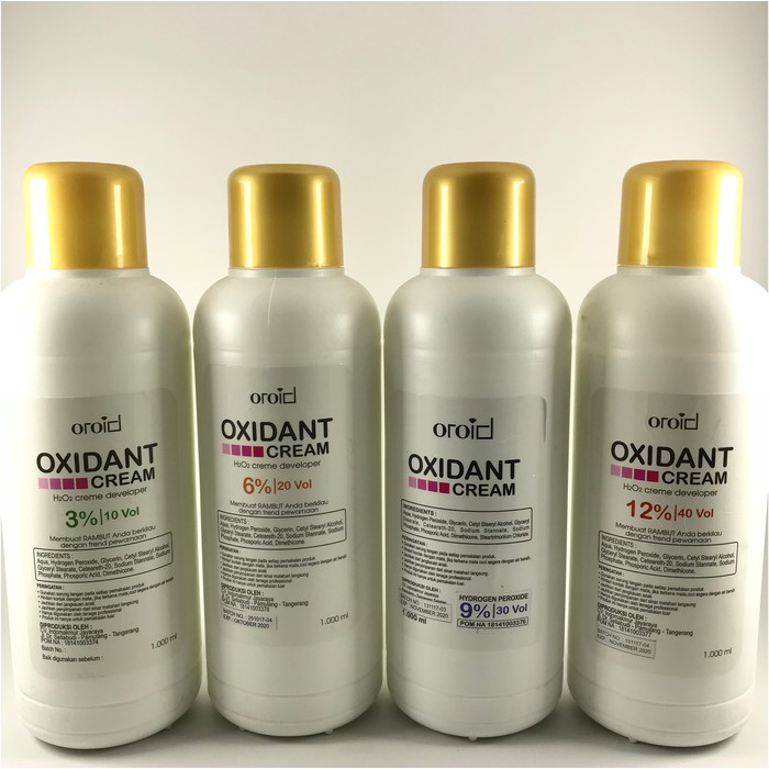Jual Oroid Oxidant Cream H2O2 Creme Developer / Peroxide 1 Liter ...