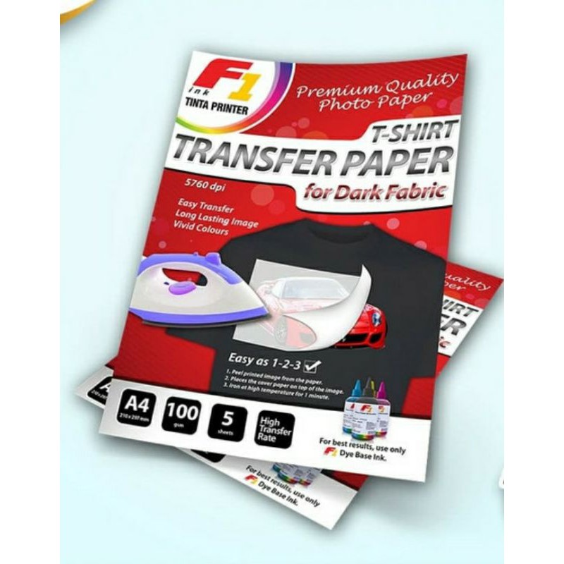 Jual KERTAS SABLON TRANSFER PAPER UNTUK BAHAN WARNA HITAM A4 5 lembar ...