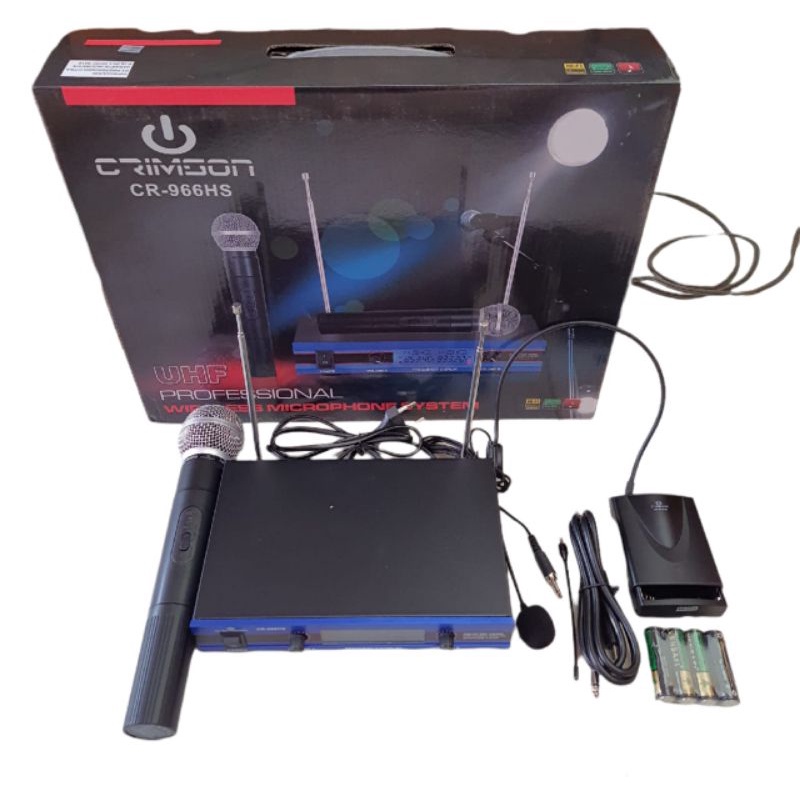 Jual Mic mik microphone mikrofon wireless crimson cr-966hs+mic telinga ...