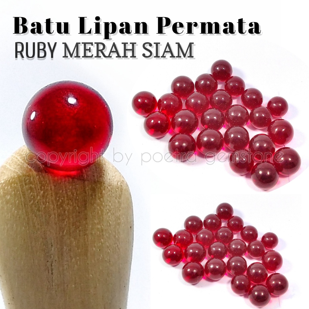 Jual Batu Lipan Permata Ruby Merah Siam | Shopee Indonesia