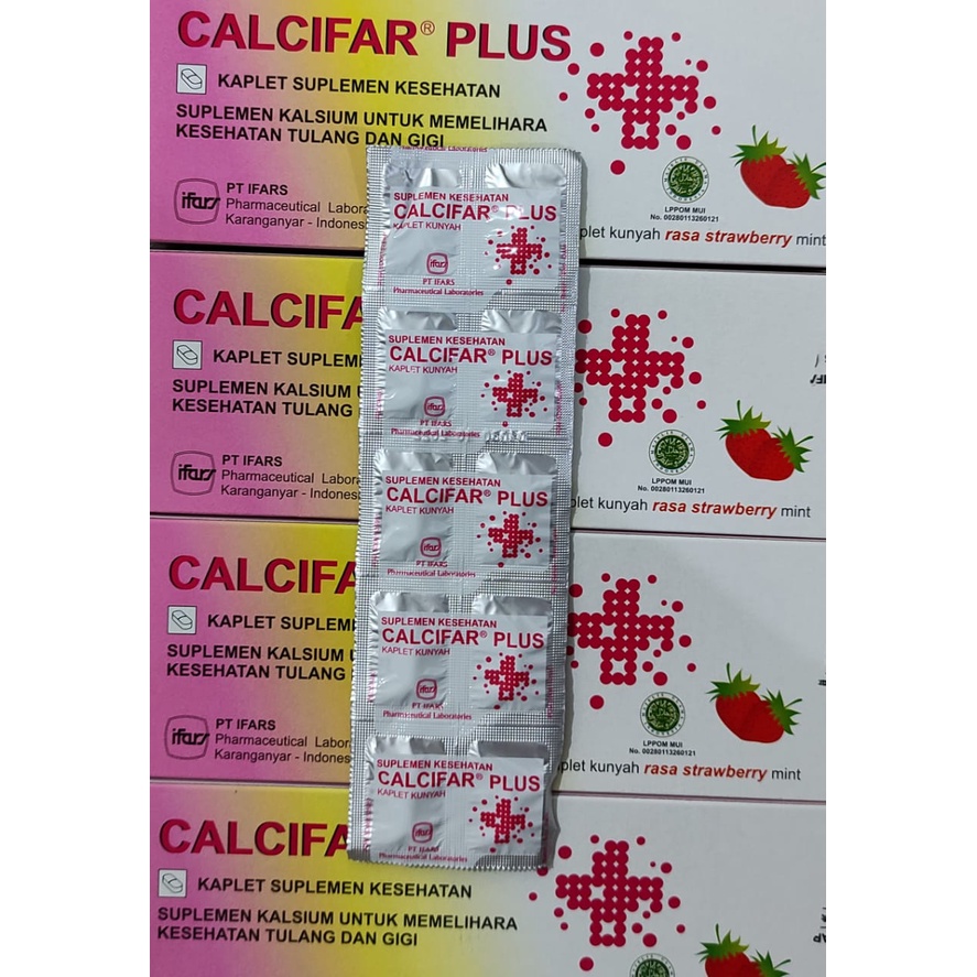 Jual Calcifar Plus 10 Kaplet / Vitamin D3 / Kalsium / Suplemen Tulang ...