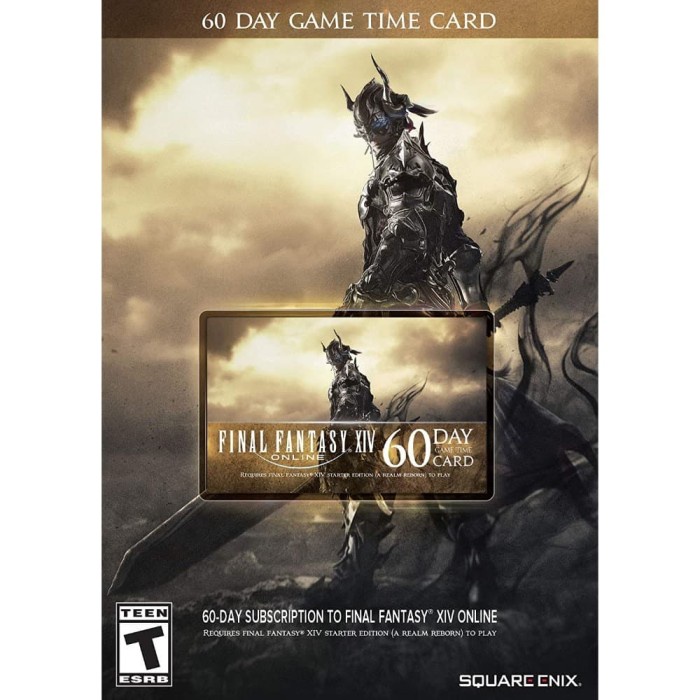Jual PROMO Final Fantasy XIV Game Time Card 60 Day Hari Region EU NA FF ...