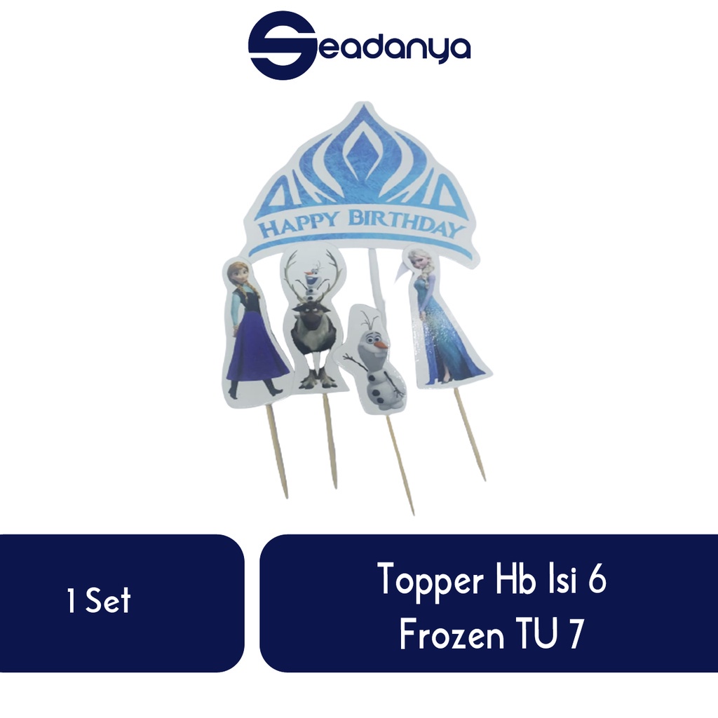 Jual Topper HB Isi 6 Frozen TU 7/Topper Frozen/Hiasan Kue Tart/Topper ...