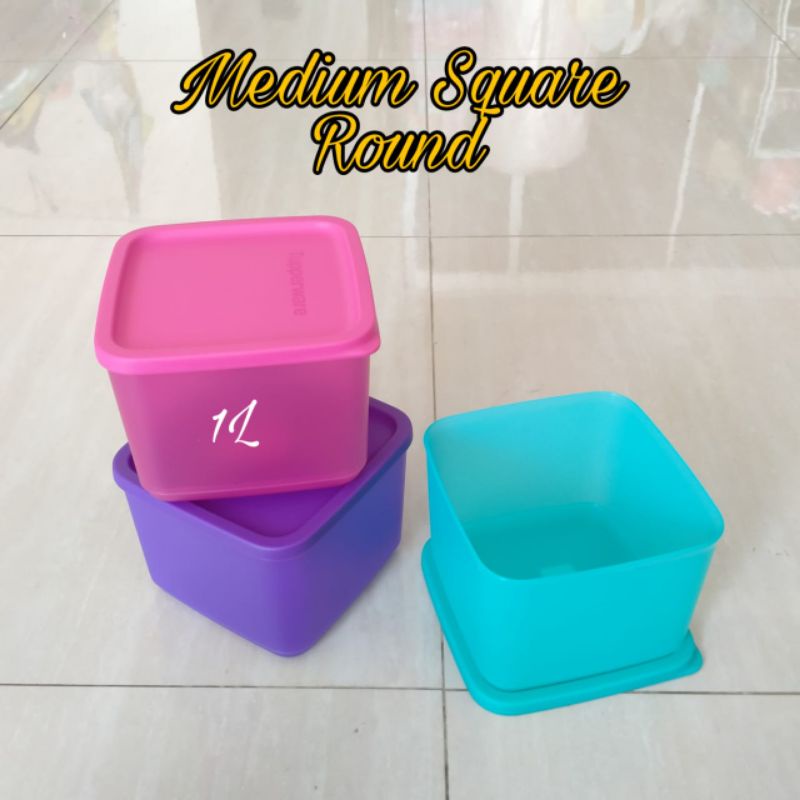 Jual medium square round/toples promo tupperware 1L | Shopee Indonesia