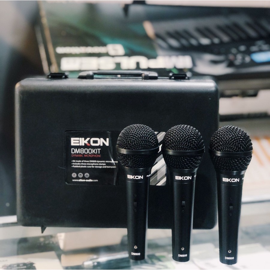 Jual Proel Eikon DM800 DM 800 KIT Microphone Dynamic isi 3 | Shopee Indonesia