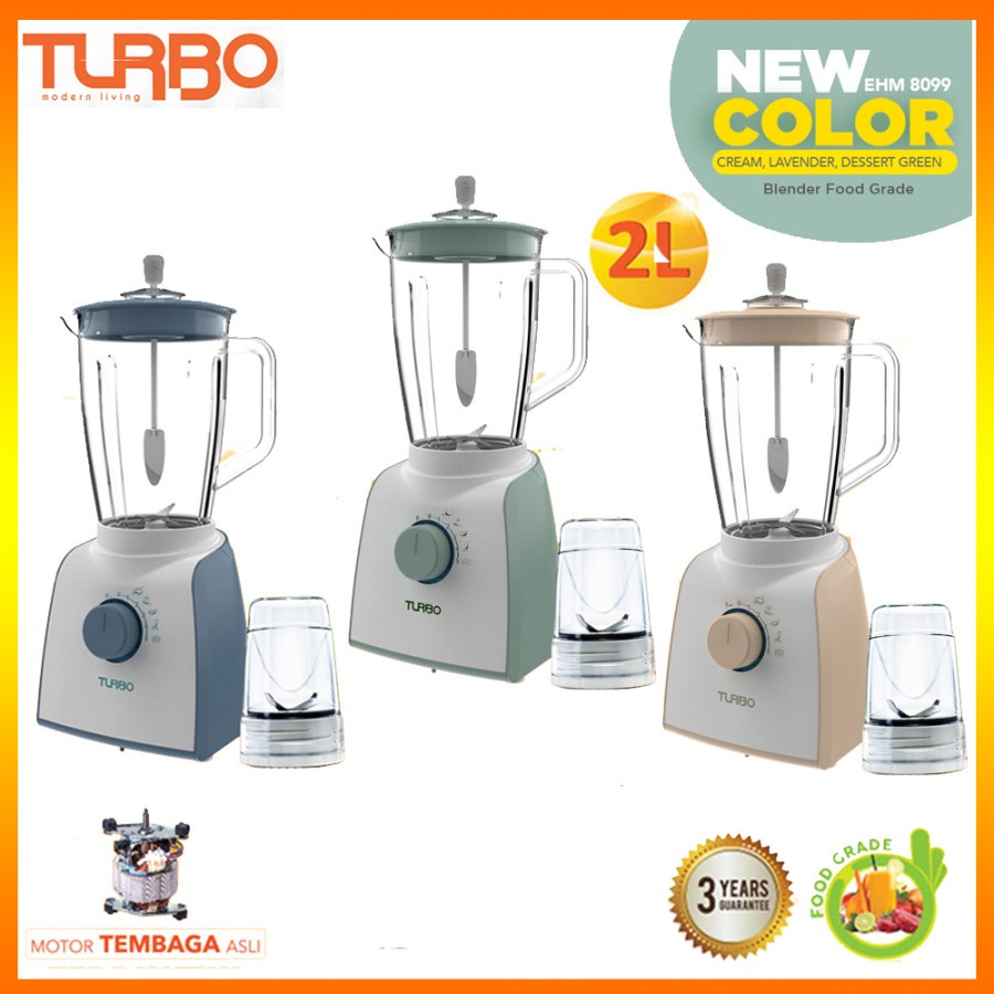Jual Blender Turbo 2 Liter Jar Plastik EHM8099 | Shopee Indonesia