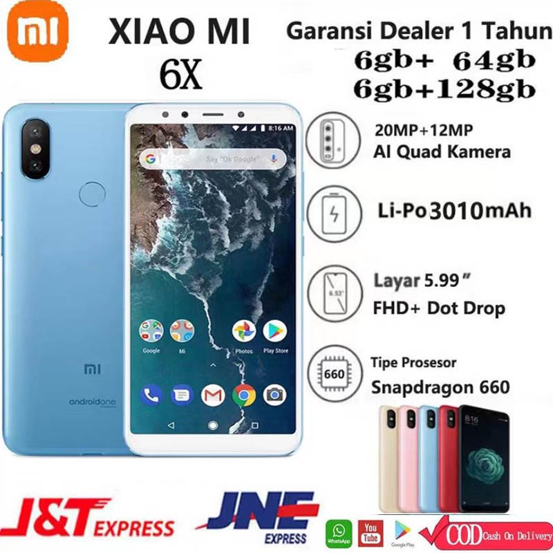 Jual Xiaomi MiMI 6X (MI A2) Handphone Barang baru hp Android murah Smartphone 6GB+64GB 6GB+128GB ...