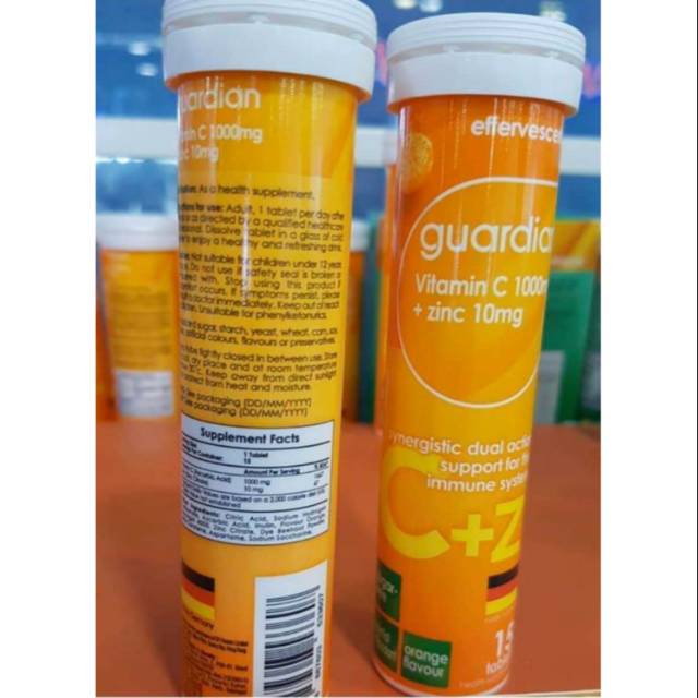 Jual Guardian Vitamin C 1000mg + Zinc 10mg (15TABLET) | Shopee Indonesia