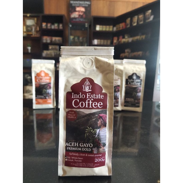 Jual ACEH GAYO PREMIUM GOLD 200gr ( Indo Estate Coffee) | Shopee Indonesia
