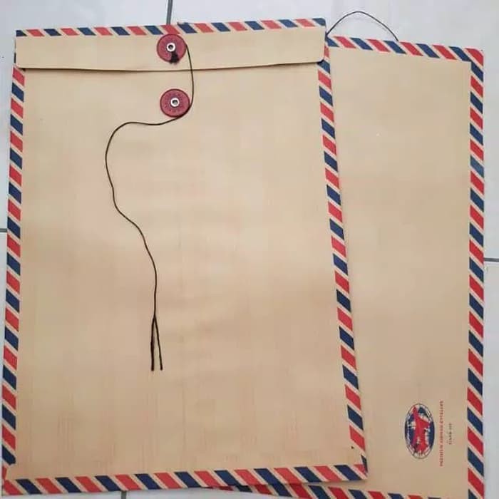 Jual Amplop Map Cokelat Folio F4/A4 Airmail Dokumen Lamaran Kerja ...