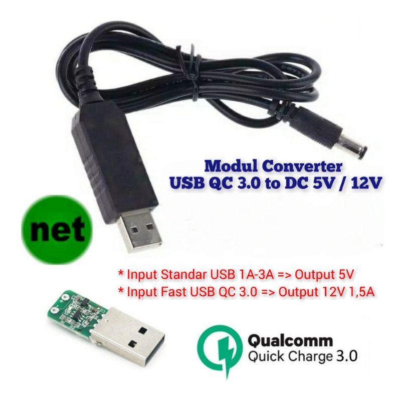 Jual Modul Step Up Boost Converter Fast USB QC 3.0 To DC 5V /12V ...
