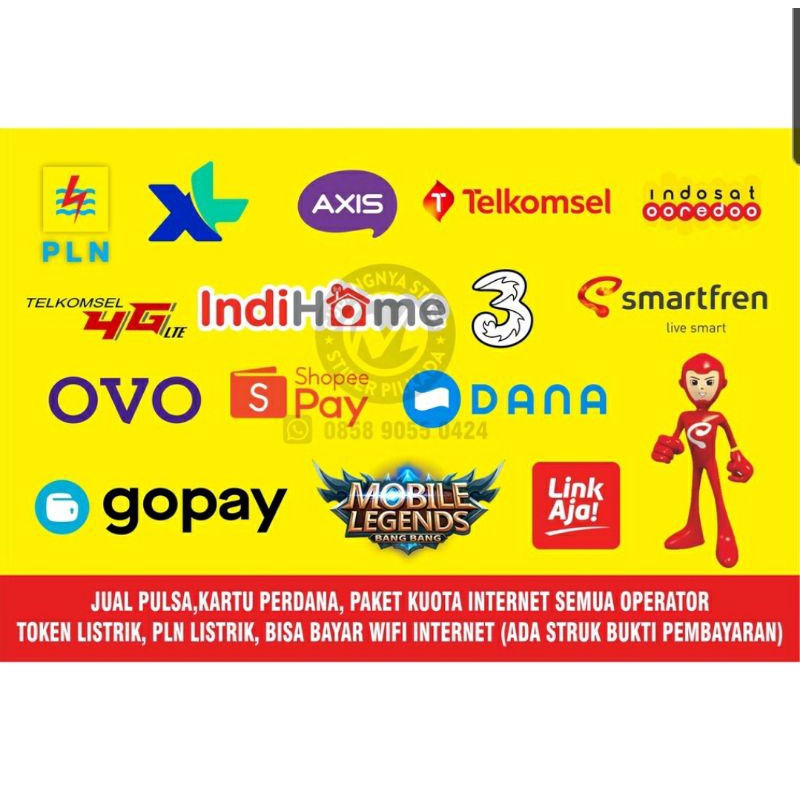 Jual STIKER VINYL HIASAN KONTER PULSA BESAR | Shopee Indonesia