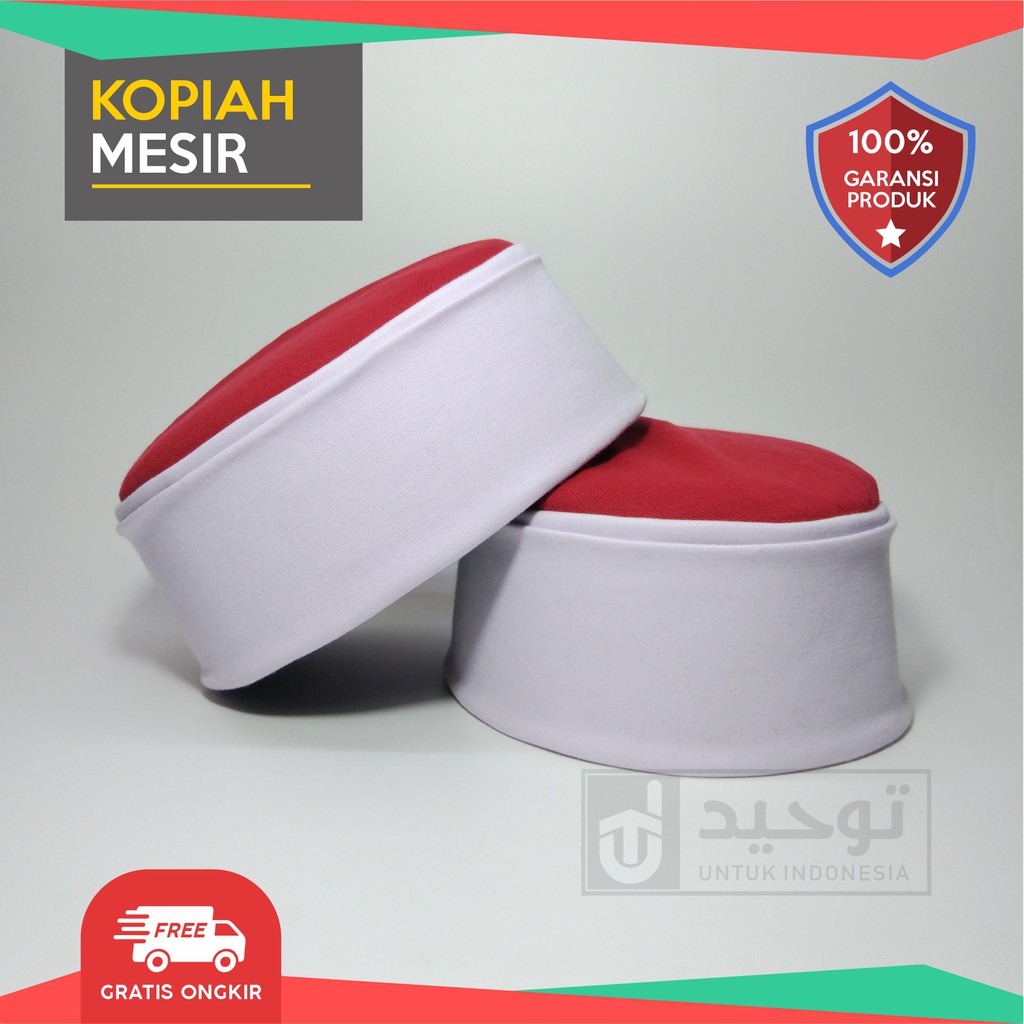 Jual Kopiah Peci Lipat Mesir Merah Putih | Shopee Indonesia
