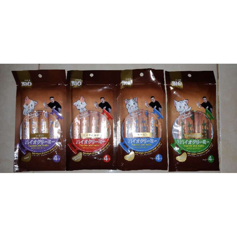 Jual BIO CREAMY LIQUID SNACK KUCING 4PCS | Shopee Indonesia