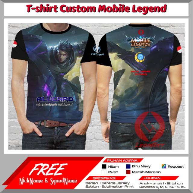 Jual Alucard Obsidian Blade Clothes FREE Custom - Baju Kaos Game Mobile Legends Moba | Shopee ...