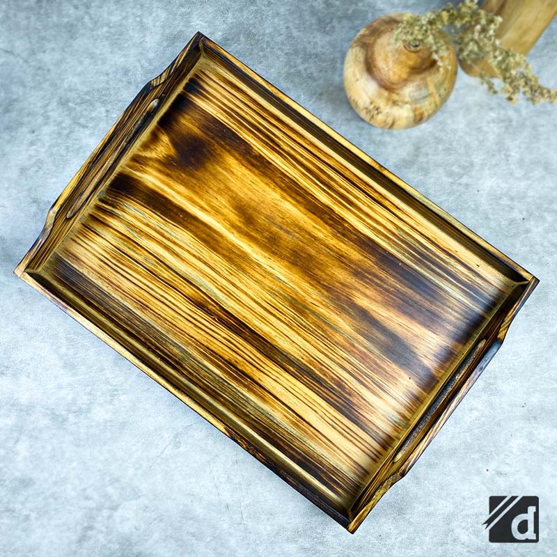 Jual DADALALA Nampan Kayu / Tray Kayu Pinus Model Bakar Ukuran 40x30 Cm ...