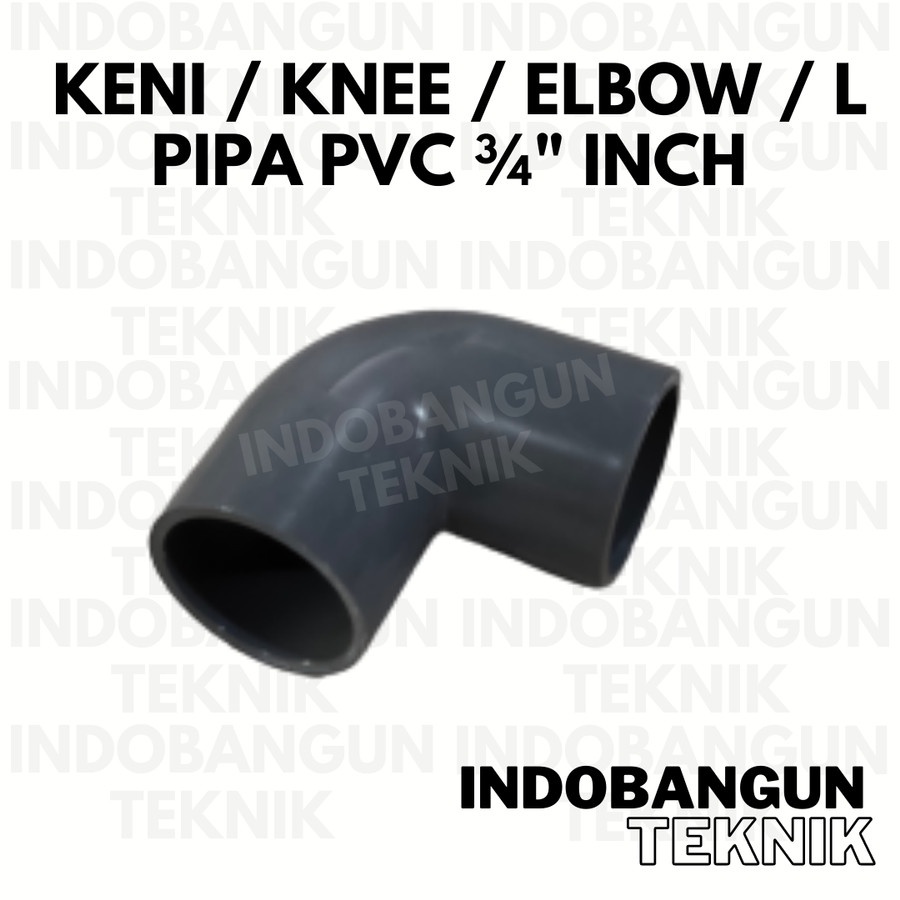 Jual Keni Elbow L Knee Polos Pipa PVC Fitting Pipa 3/4" Inch | Shopee Indonesia