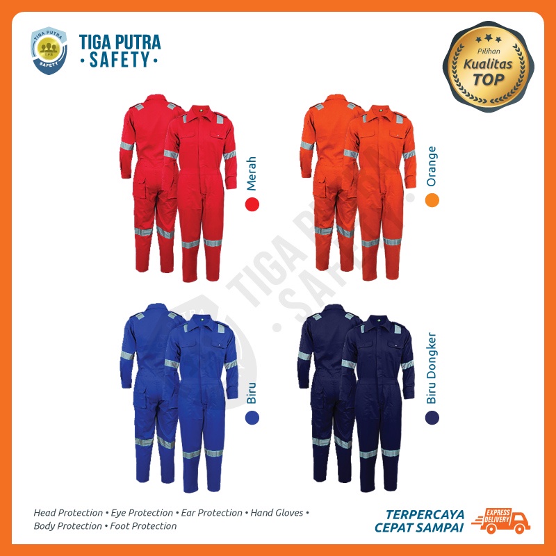 Jual Wearpack Safety Coverall / Seragam Kerja Terusan Proyek V-Pro ...