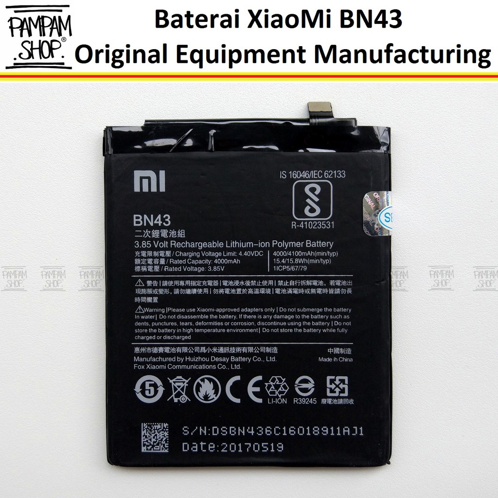 Jual Baterai XiaoMi BN43 Redmi Note 4 4X BN 43 Original OEM Xiao Mi ...