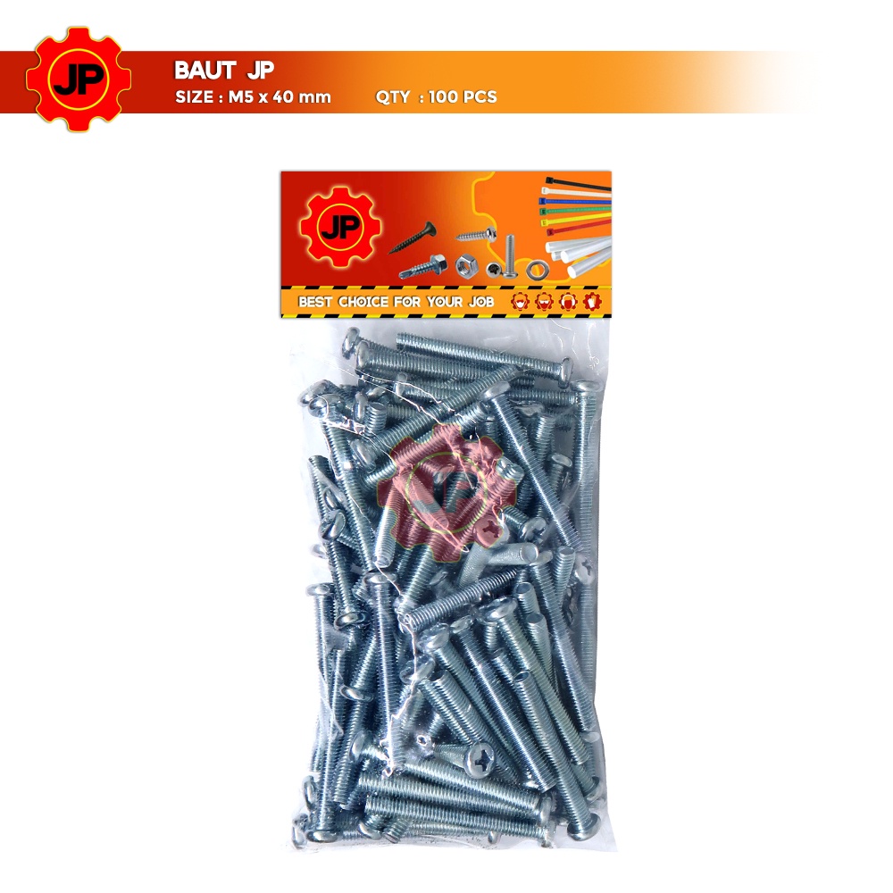 Jual BAUT JP M 5 x 40 MM - SEKRUP SKRUP BAUT JP 5x40 M5 x 40 ISI 100 PCS | Shopee Indonesia