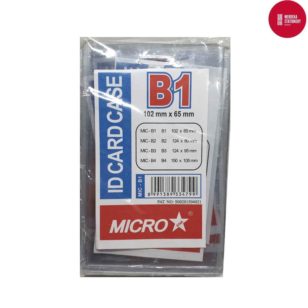 Jual (ISI 20)Mika ID Card Case/Name Tag Microstar/Micro Star B1 102mmx65mm | Shopee Indonesia