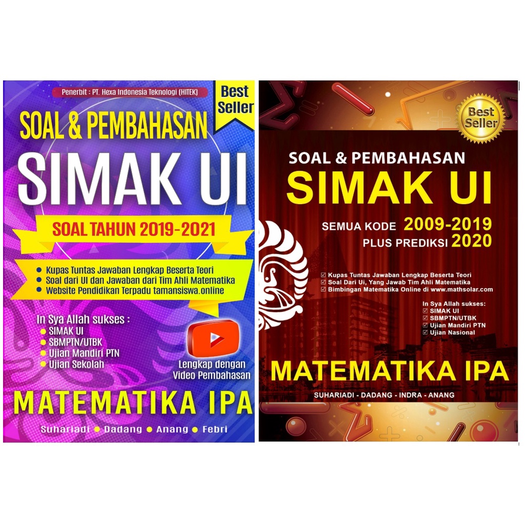 Jual Buku SIMAK UI 2009-2021 Matematika IPA | Shopee Indonesia Jual Buku SIMAK UI 2009-2021 Matematika IPA | Shopee Indonesia