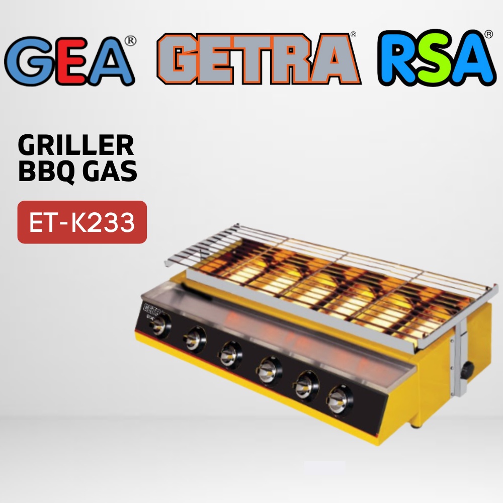 Jual GRILLER GAS GETRA ET-K233 ROASTER 6 TUNGKU ALAT PEMANGGANG BBQ SOSIS GARANSI RESMI | Shopee ...