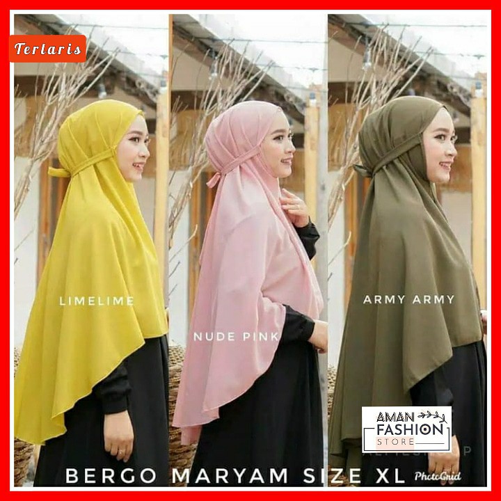 Jual Hijab Bergo Maryam Murah(90x110) | Shopee Indonesia