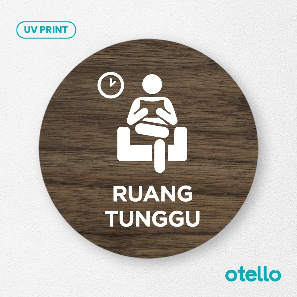 Jual Signage Ruang Tunggu Sign Board Kayu Wooden Papan Label Waiting ...