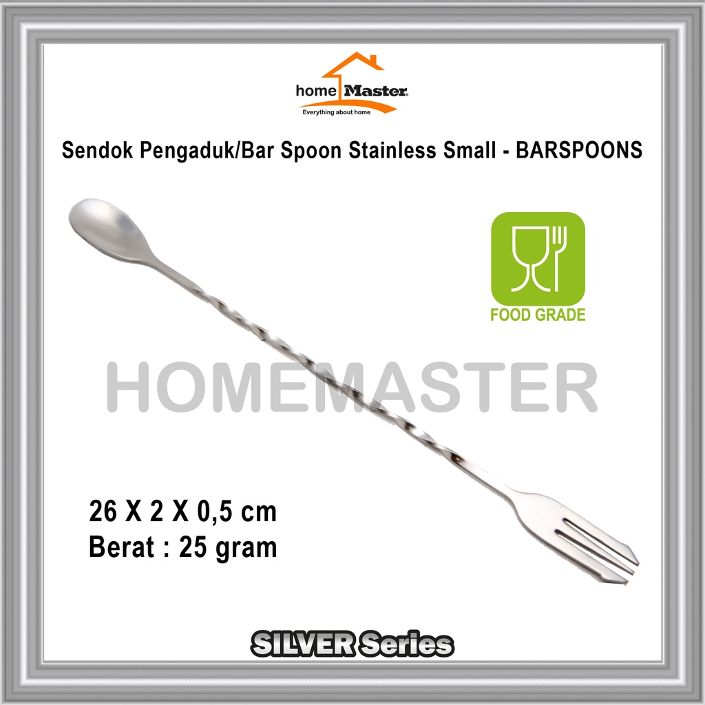 Jual HomeMaster Sendok Pengaduk/Mixer Bar/Cocktail Spoon Stainless ...