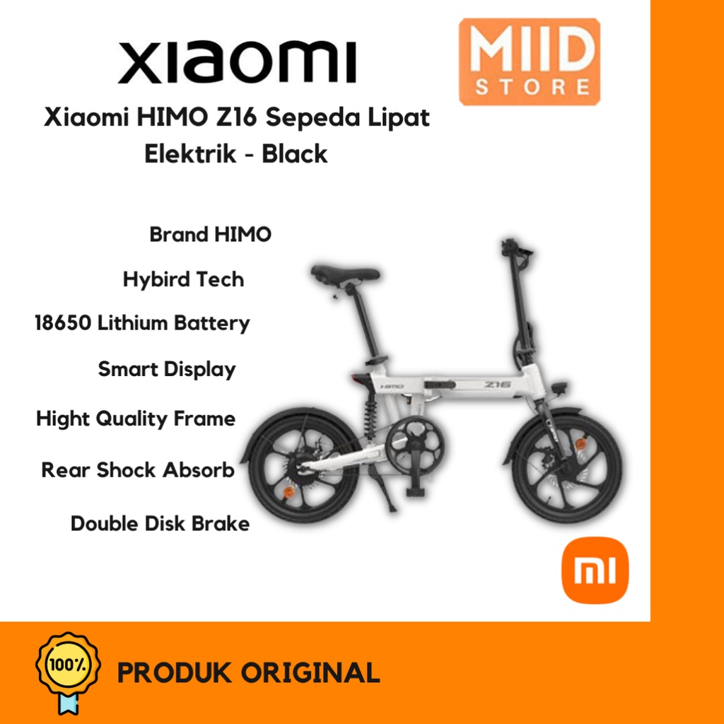 Jual Xiaomi HIMO Z16 Sepeda Lipat Elektrik - White | Shopee Indonesia