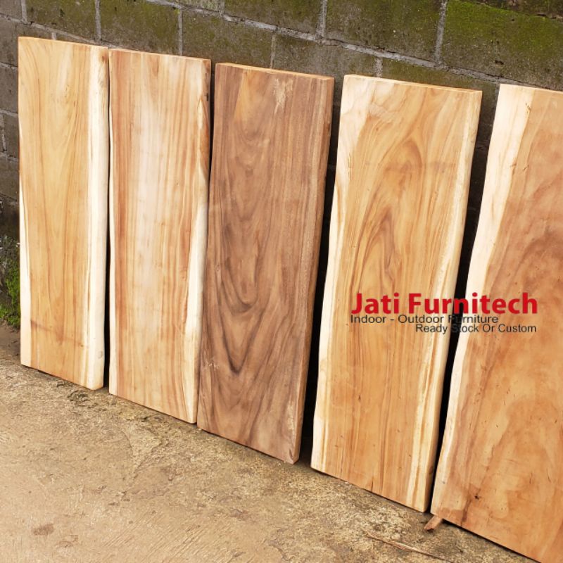 Jual Papan Kayu Trembesi // Top Meja // Uk 120x40x6 | Shopee Indonesia