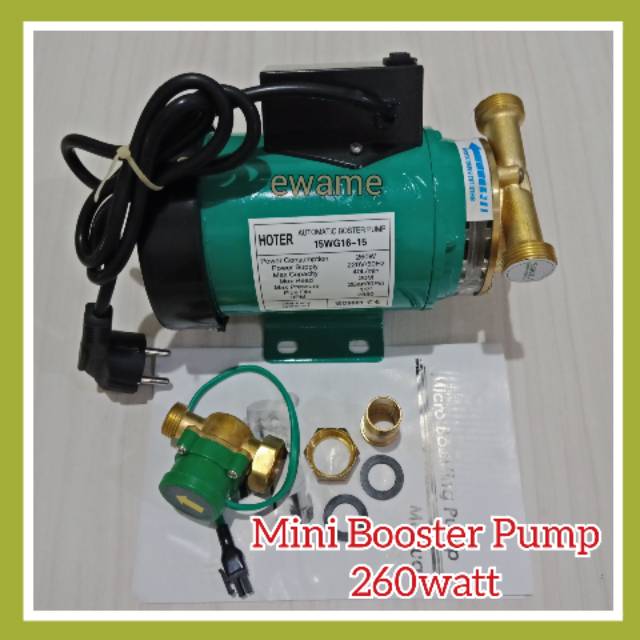 Jual Pompa Mini Booster Pump 260 watt Otomatis Pendorong Air Water ...