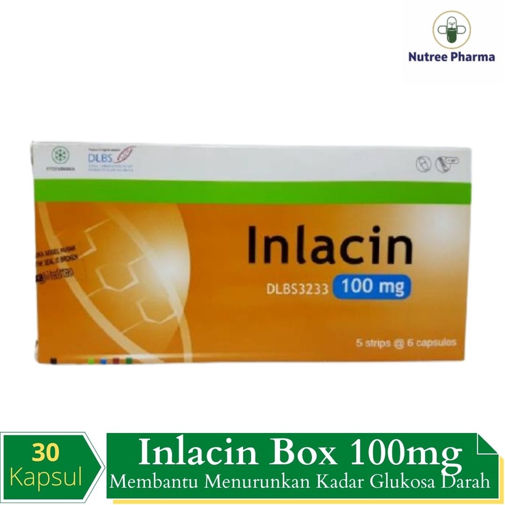 Jual Inlacin Box 100mg isi 30 Kapsul/ Membantu Menurunkan Kadar Glukosa ...