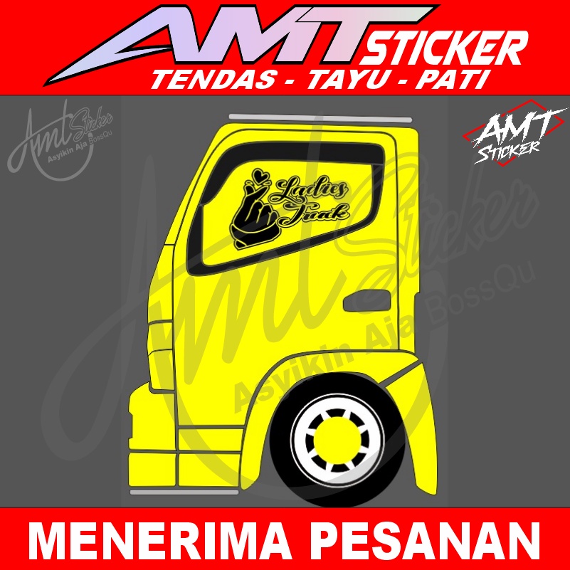 Jual STICKER BLOK KACA SAMPING TRUK CANTER - BISA CUSTOM GAMBAR ...