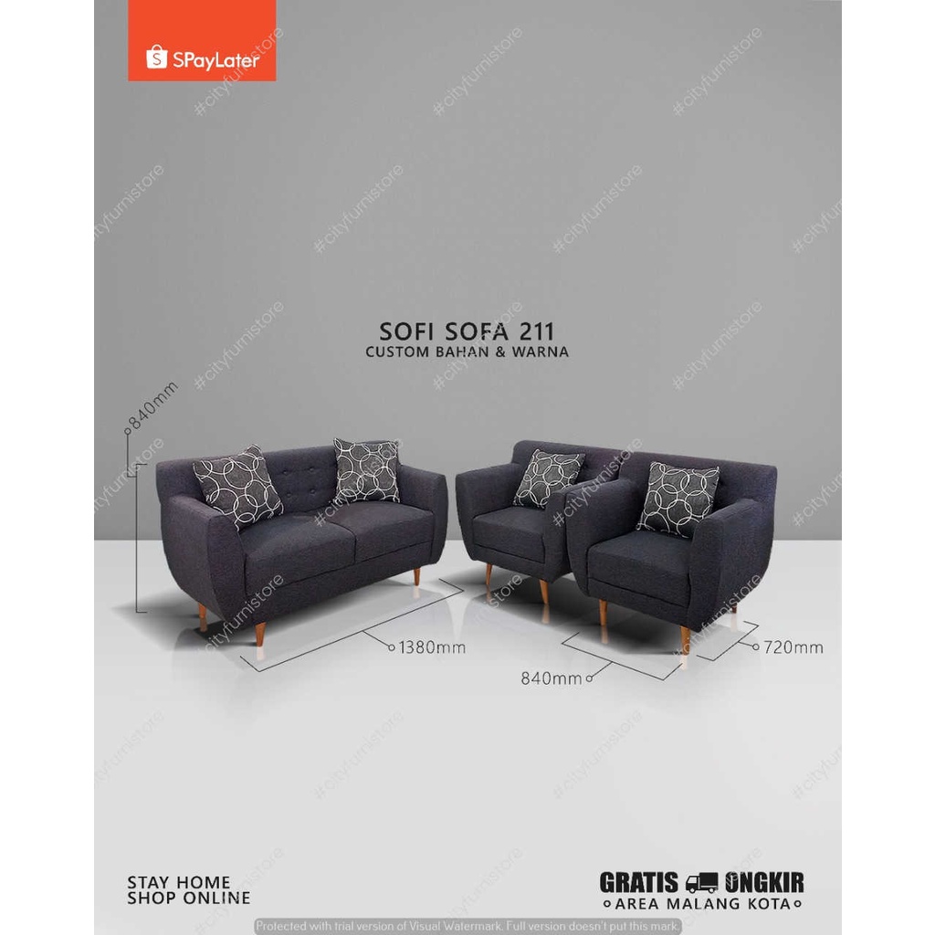 Jual SOFA 211 MINIMALIS SET MURAH PROMO MALANG SOFIE BISA CUSTOM ...