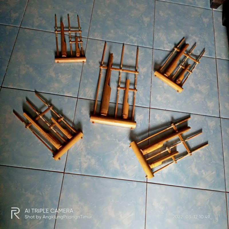 Jual Angklung satuan 2 tabung bambu putih, nada bisa request sesuai ...