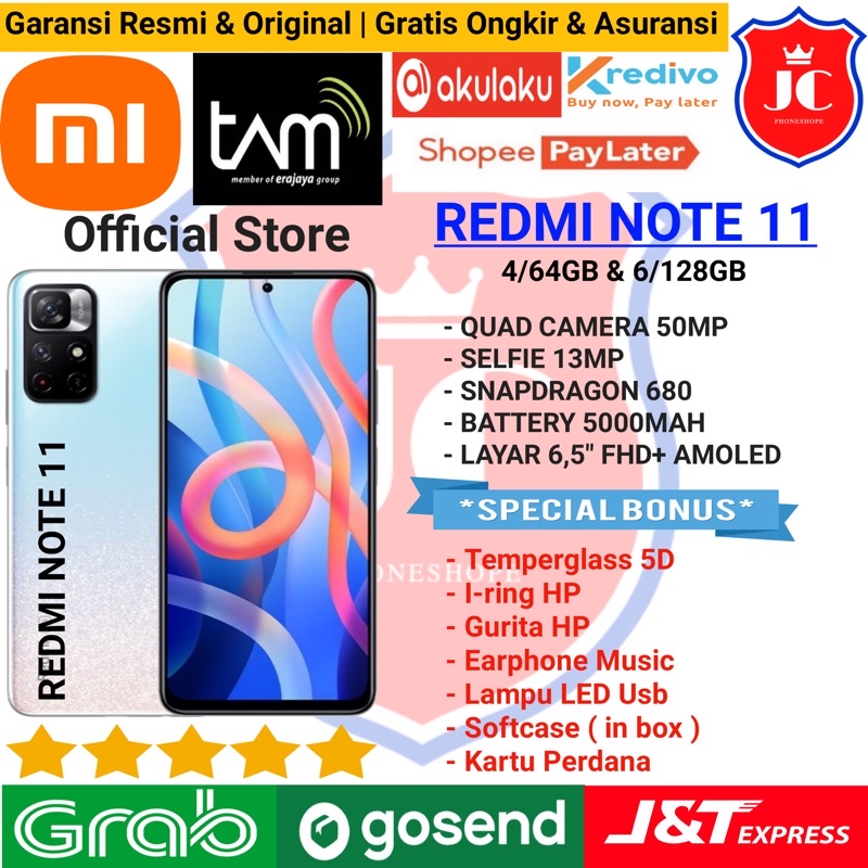 Jual XIAOMI REDMI NOTE 11 RAM 6/128GB 4/128GB GARANSI RESMI TAM - BONUS ...