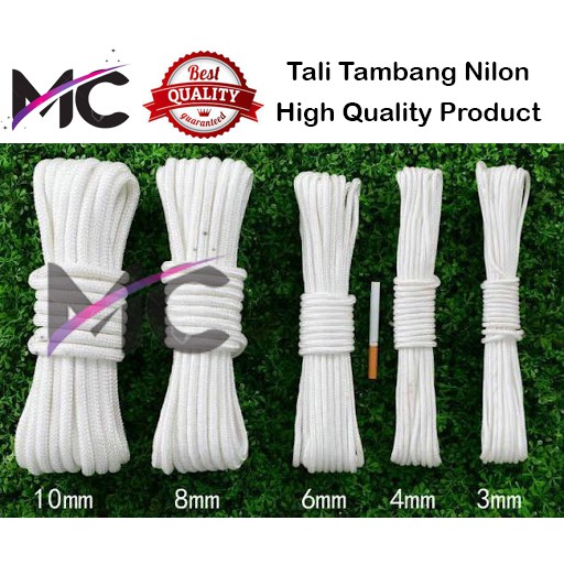 Jual Tali Tambang Kecil Nilon Nylon Rope 3mm 4mm 5mm Pengikat Barang ...