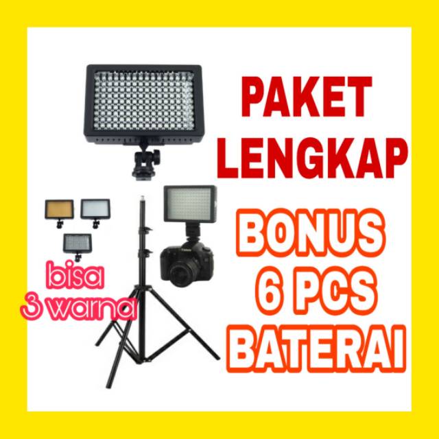 Jual Paket LED 160 Taff Video Lighting - Lampu Studio Foto Plus ...