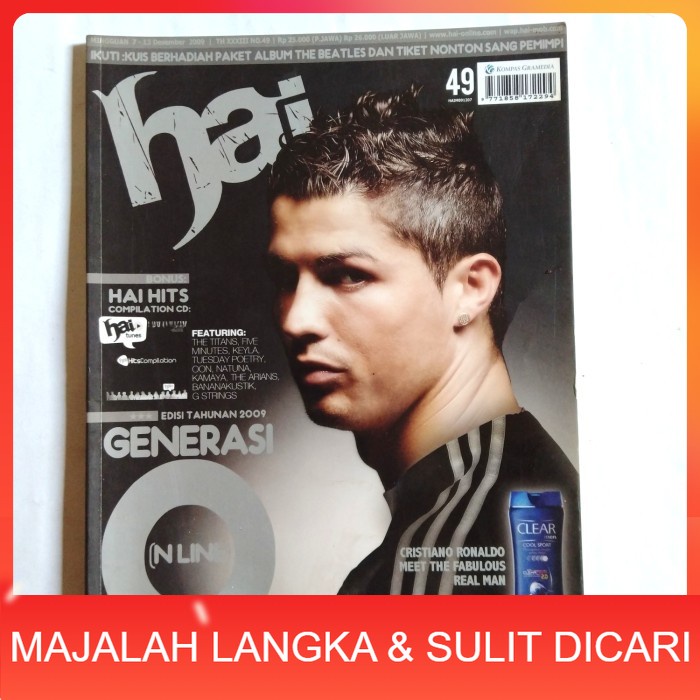 Jual Majalah HAI No.49 Des 2009 Cover CRISTIANO RONALDO Langka | Shopee Indonesia