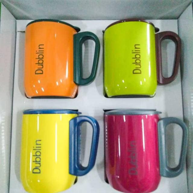 Jual Mug Gelas Cangkir Termos Kopi Tahan Panas Dublin 220 ML Set4pcs ...