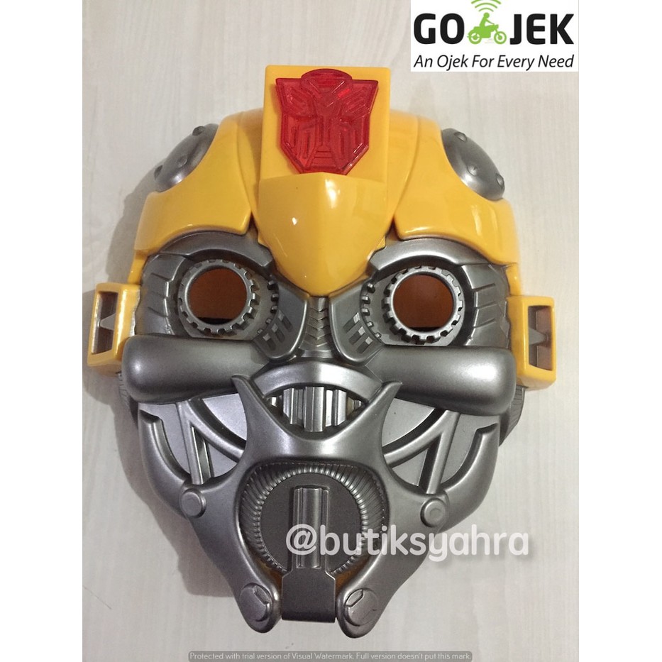Jual Topeng Nyala Transformer Bumblebee - LED Bisa Nyala - Topeng nyala ...