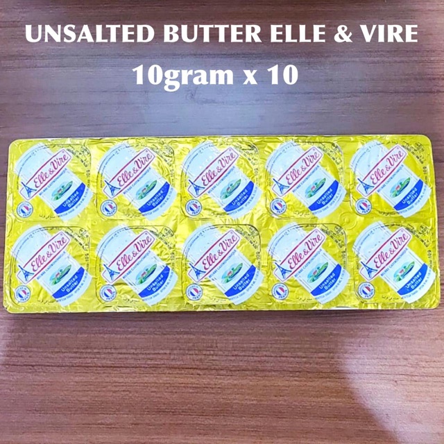Jual unsalted butter MPASI elle vire 10gram isi 10 tanpa kotak dan ice ...