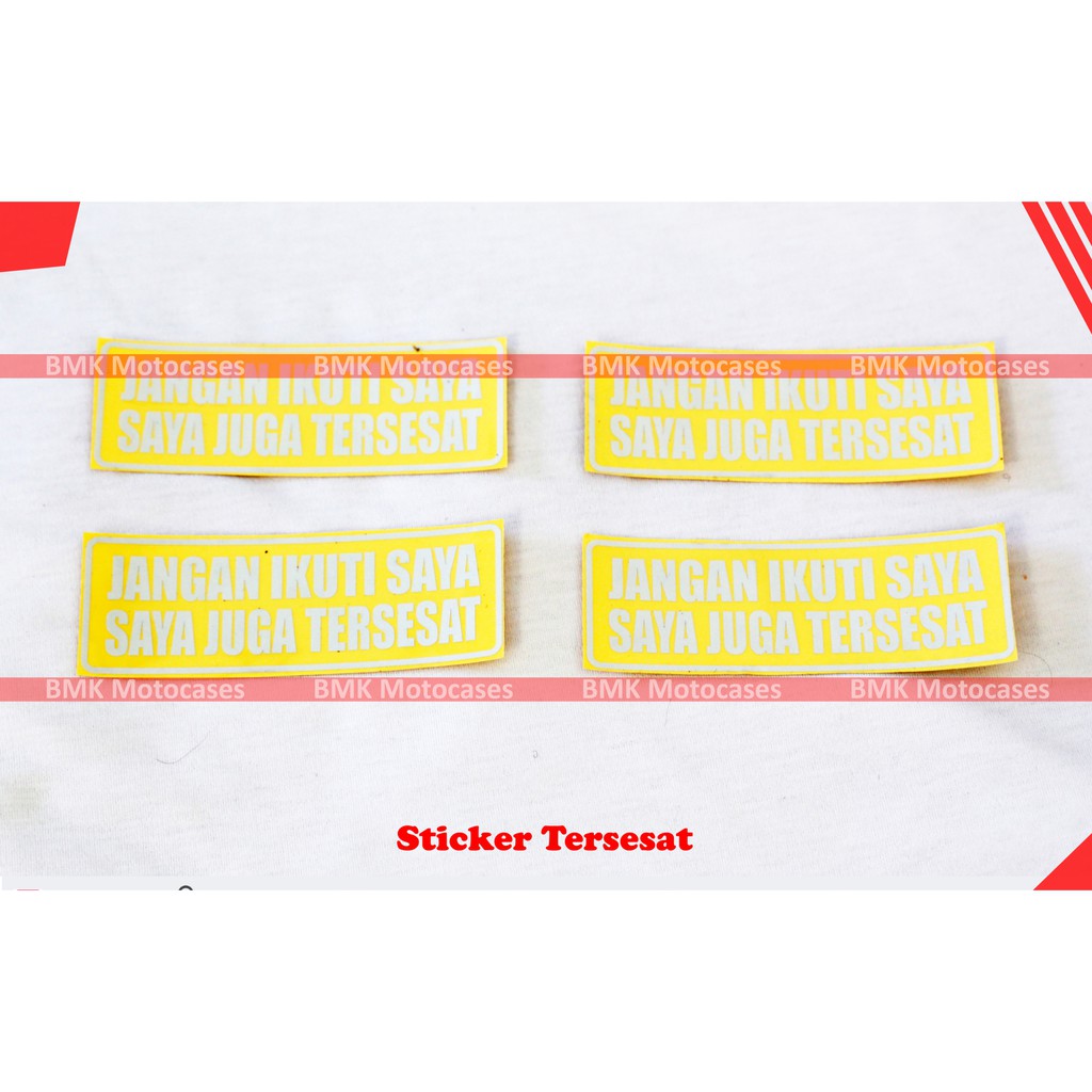 Jual Stiker / Sticker Badak Hitam Jangan Ikuti Saya Fosfor Box Motor ...