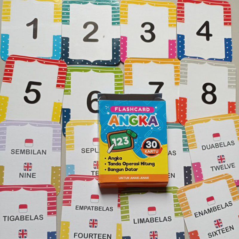 Jual LM - Flashcard Flash Card Kartu Bermain Tebak-Tebakan Angka 123 ...