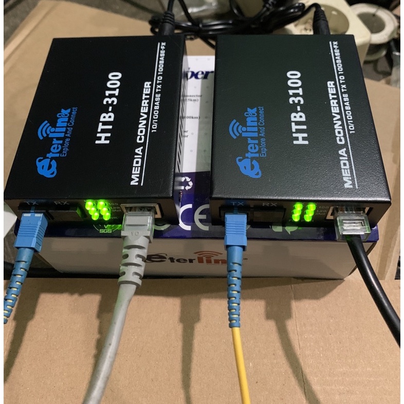 Jual HTB3100 A+B Fiber Optic Optical Media Converter HTB-3100 Eterlink ...